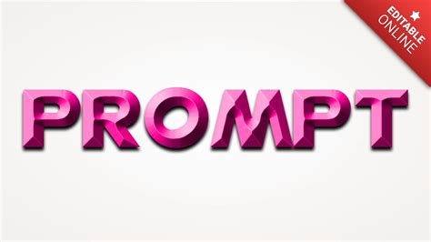 Prompt Efecto Biselado Rosa Generador De Efectos De Texto