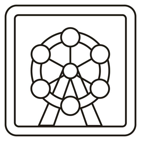 Completare In Piedi Richiamare Disegno Ruota Panoramica Da Colorare