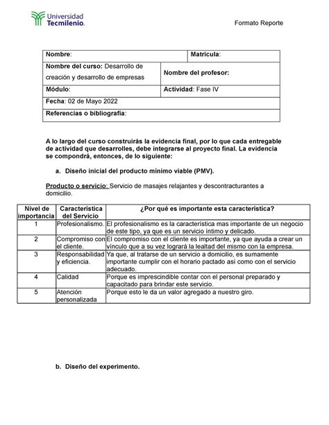 Evidencia 2 Estrategias para Operación de Nuevas Empresas Nombre