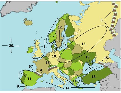 Physical Features Of Europe Diagram Quizlet