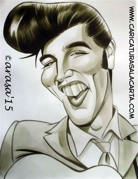 Caricaturas De Famosos Caricatura De Elvis Presley