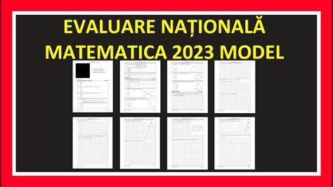 EVALUARE NATIONALA 2023 MATEMATICA MODEL REZOLVARE EXAMEN CLASA 8