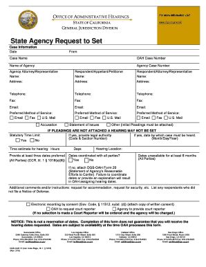 Fillable Online Documents Dgs Ca State Agency Request To Set