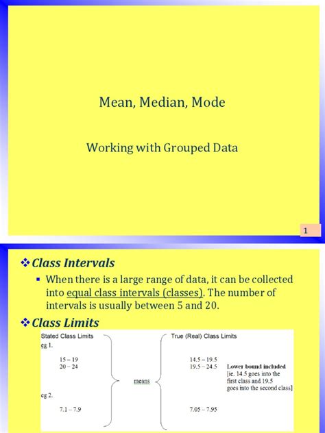 mean median and mode grouped data mode statistics median