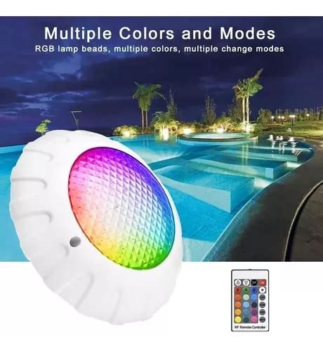 Lampara Plana Led Sumergible Para Piscina Rgb Con Control MercadoLibre