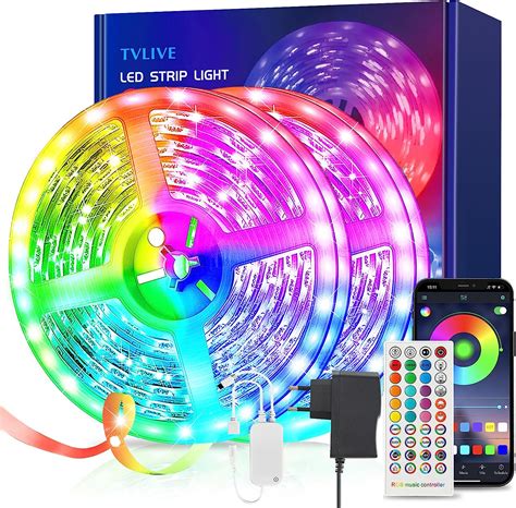 Ruban LED 30M 15M 2 RGB LED Ruban Musique Bande Contrôlé par APP du
