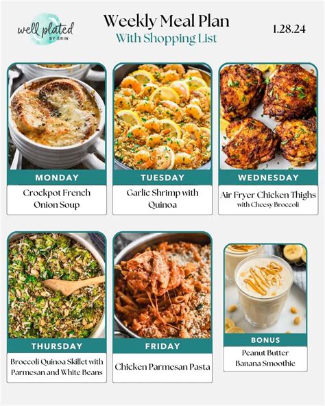 Weekly Meal Plan 1 28 24 WellPlated