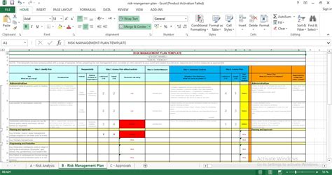 Project Risk Management Template Excel