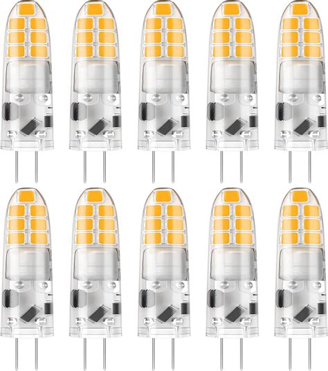 6 Pack G4 LED 2W Ampoule Équivalent 20W Lampes Halogène 200LM AC DC