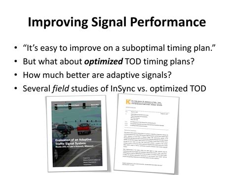 ppt optimized signal timing plans vs insync ® adaptive traffic signals powerpoint