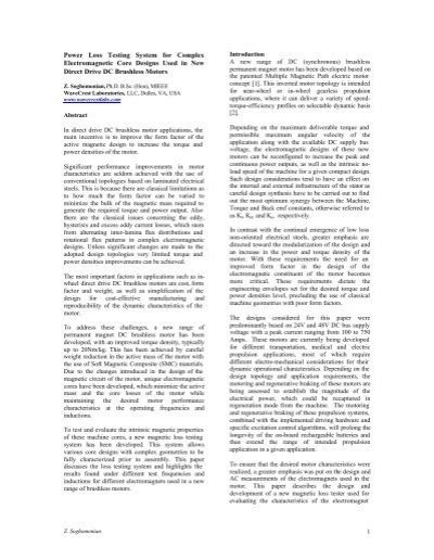 power loss testing system for complex electromagnetic core