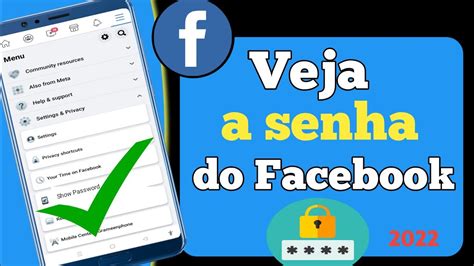 Como ver a senha 2023 do Facebook Como ver a senha do Facebook se você