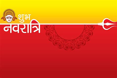 Indias Festive Navratri Utsav Greeting Card Decoration Spiritual Shubh