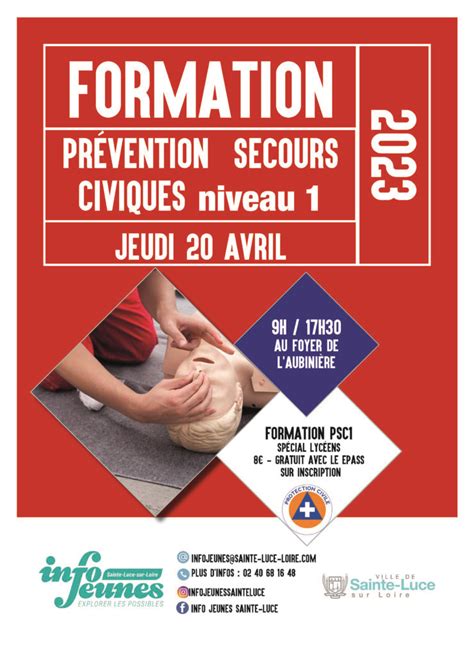 Formation Prévention secours civiques PSC 1