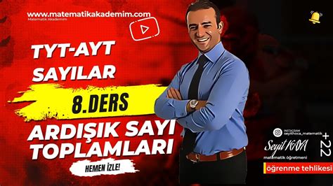 02 Sayılar Ardışık Sayıların Toplamları 01 TYT YouTube