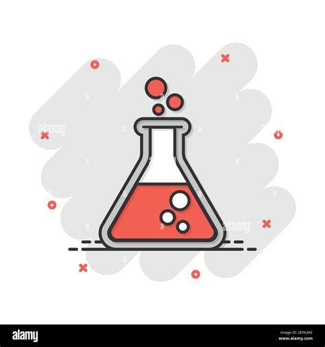 Vektor Cartoon Chemischen Test Tube Symbol Im Comic Stil Laborglas