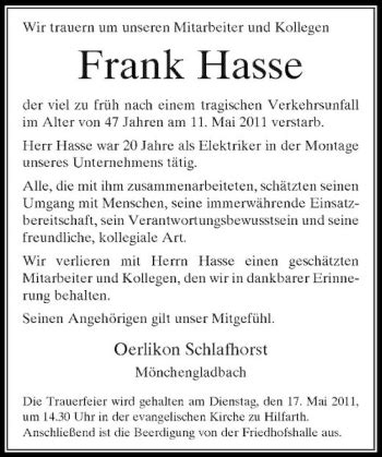 Alle Traueranzeigen F R Wir Wir Trauern Um Unseren Mitarbeiter Und