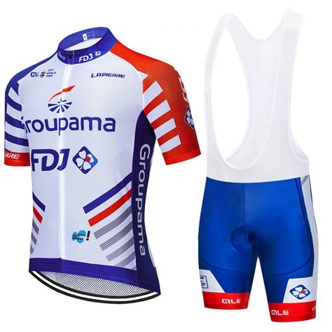 Ensemble cuissard vélo et maillot cyclisme équipe pro Groupama FDJ 2020