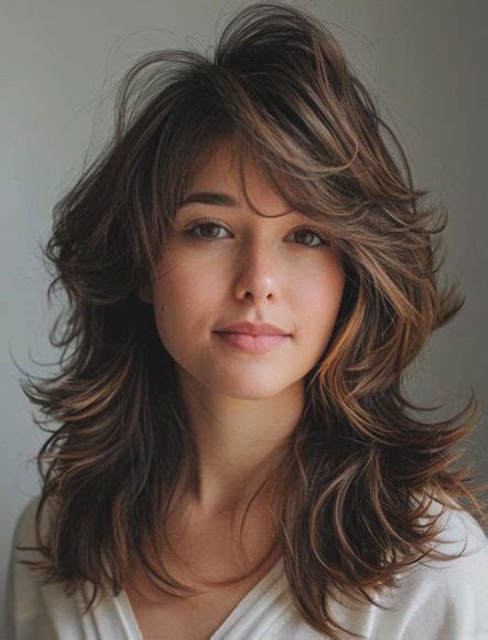 Wolf Haircuts For All Lengths Wolf Cut With Caramel Highlights And