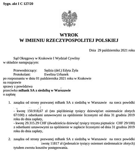 Halo Kraków Sąd Okręgowy w Krakowie stwierdza nieważność umowy kredytu