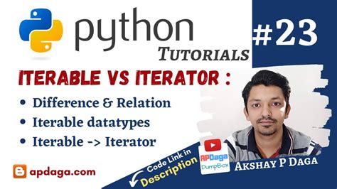 Python 23 Iterable Vs Iterator Difference Relation Tutorial By