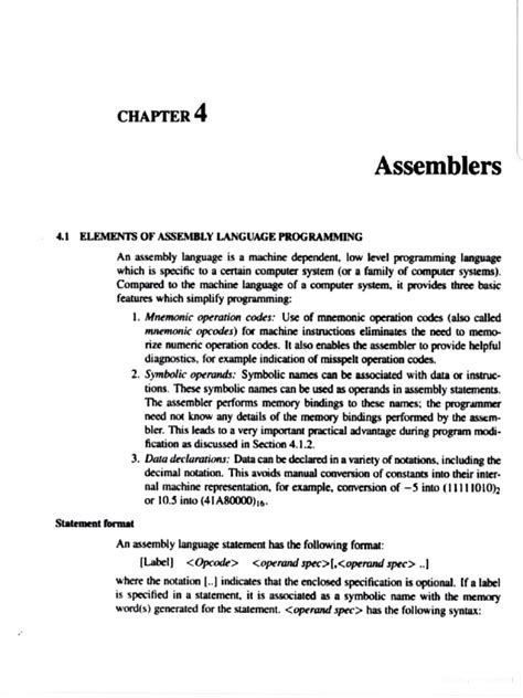 ss assemblers pdf assembly language computer architecture