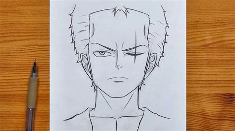 How To Draw Zoro From One Piece Roronoa Zoro Step By Step Easy