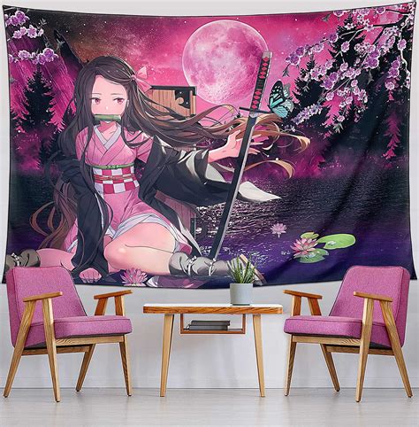 Buy RAGING RHINO Demon Slayer Tapestry Anime Tapestry Cartoon Poster