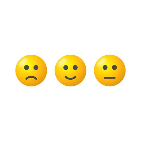 Face Smile Icon Positive Negative Neutral Opinion Vector Rate Signs