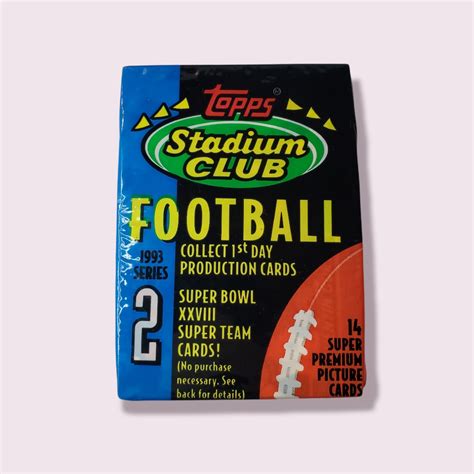 1993 Topps Stadium Club Football Series 2 Pack