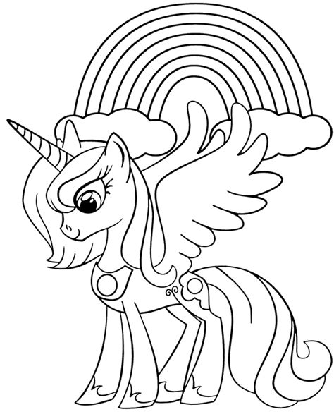 Unicorn Fairy Rainbow Coloring Pages Coloring Pages