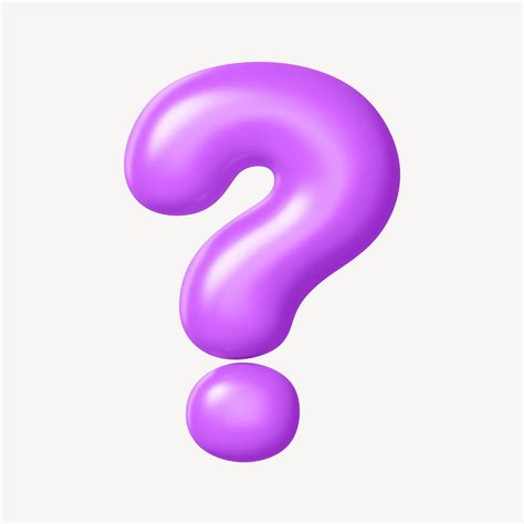Question Mark Symbol 3D Purple Free Photo Rawpixel