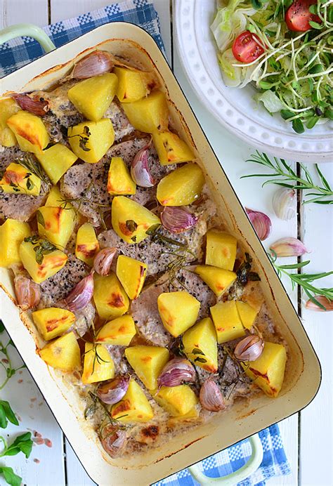 Przepis Na Schab Pieczony Z Ziemniakami W Jednym Naczyniu Mniammniam