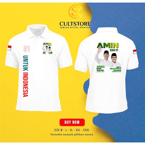 Jual POLO ANIES MUHAIMIN CAPRES CAWAPRES 2024 INDONESIA Shopee Indonesia