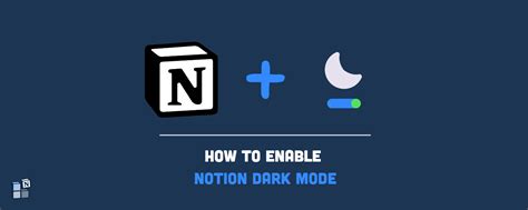 How To Enable Notion Dark Mode 2sync