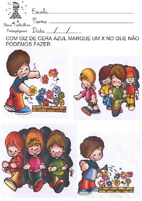 Meus Trabalhos Pedagógicos Regras de Convivência Algumas Atividades