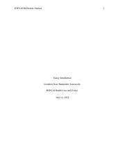 Ihp Reflection Journal Docx Ihp Reflection Journal Kaley