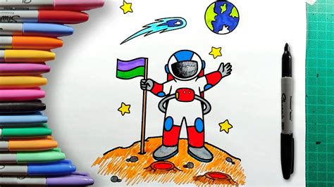 C Mo Dibujar Y Colorear A Un Astronauta Paso A Paso F Cil Dibujos