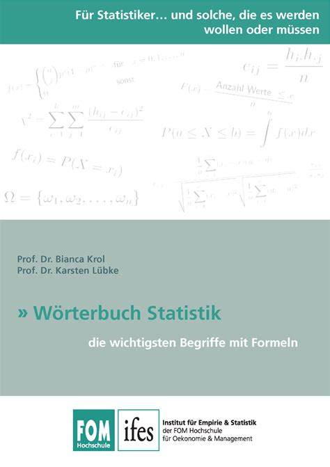 Statistik e Learning Wörterbuch Wˆrterbuch Statistik wichtigsten