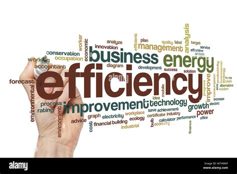 Efficiency Word Cloud Concept Stock Photo Alamy