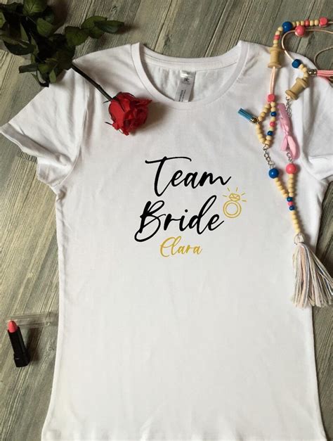 Tee shirt evjf team bride équipe de la mariée t shirt EVJF Etsy