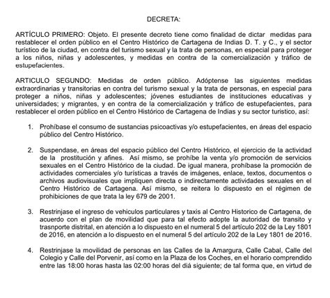 Alcaldía de Cartagena expidió decreto que prohíbe la prostitución en el