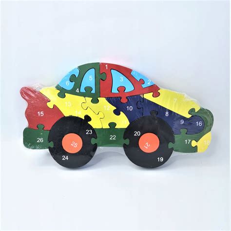 DREWNIANE PUZZLE LITERY CYFRY 3D UKŁADANKA SAMOCHÓ 11947136403 Allegro pl