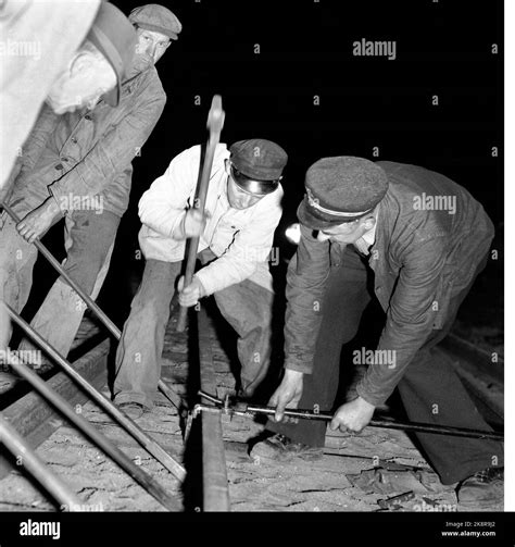 Vestfold September 1949 Work On Making The Vestfoldbanen Railway Line Is Approaching Its Ending