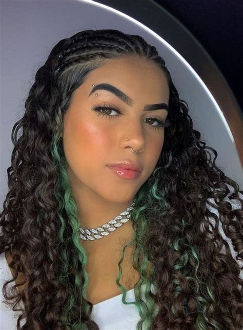 Trança nagô no Topo em Cabelo cacheado Penteados para Cabelo