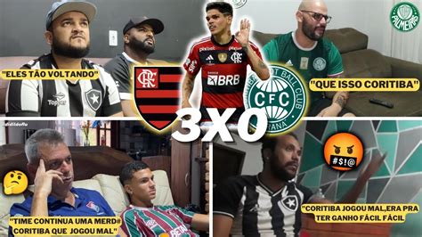 REAÇÕES DOS RIVAIS SECANDO O MENGÃO FLAMENGO 3X0 CORITIBA BRASILEIRÃO