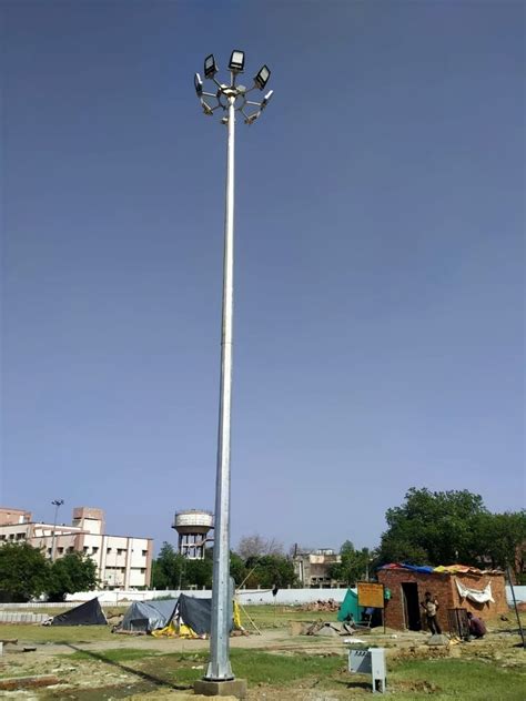 Mild Steel Round 16m High Mast System With Light Pole For Outdoor At