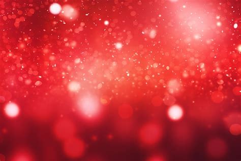 Vectores De Fondo Rojo Con Bokeh Brillante Foto Premium