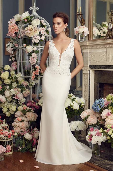 Bold Lace Bodice Wedding Dress Style 2156 Mikaella Bridal