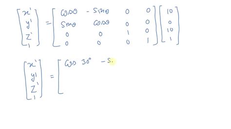 solved derive the matrix transformation for single point perspective transformation with